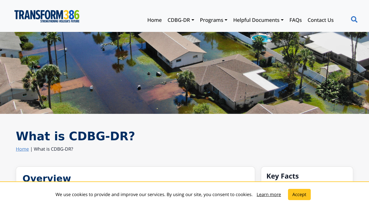 What is CDBG-DR? | Transform386